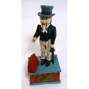 Uncle Sam Cast Iron Money Bank - Money Boxes - Sundries