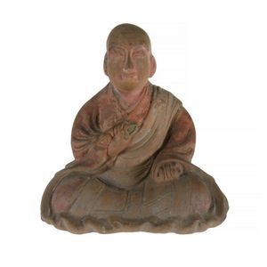 19th Century Pottery Kukai Figure - 12.5cm Height - Ceramics - Japanese ...