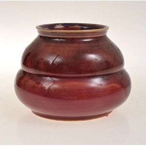 Magenta Remued Double Gourd Pot, Signed - 7.5cm Tall - Remued - Ceramics