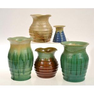 Ribbed Remued Vases with Flared Rims - Remued - Ceramics