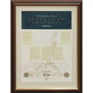 Original Australian Football Rules Display - Limited Edition - Sporting ...
