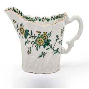 Worcester Porcelain Green 'Kakiemon' Leaf-Moulded Cream Boat, English ...