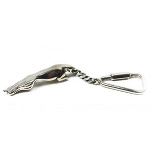 Italian Sterling Silver Jaguar Key Fob - 32.5g - Zother - Jewellery