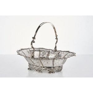 Antique sterling silver cake baskets - price guide and values