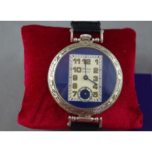 Vintage Doxa Locle Swiss Wristwatch with Engraved Steel Casing ...