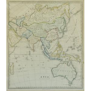 Asia & Australia Map 1839 - Prints - Engravings, Lithographs etc - Art