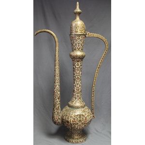 Enamel-Decorated Indian Coffee Pot, 20th Century - Zother - Oriental