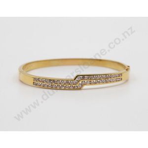 18ct Diamond Double Row Bangle - 1.84cts - Bracelets/Bangles - Jewellery