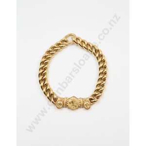 18ct Diamond Curb Link Panel Neck Chain - Necklace/Chain - Jewellery