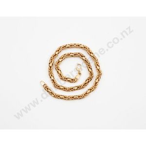 9ct Woven Trace Link Necklace - 42cm, 29gms - Necklace/Chain - Jewellery