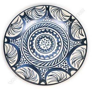 Hand-painted Blue Wall Plate by Frank Carpay for Crown Lynn - New ...