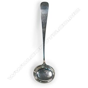 Antique sterling silver soup ladle - price guide and values