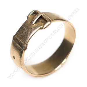 Colonial 15ct Gold Buckle Ring by C. Mazey - Rings - Jewellery