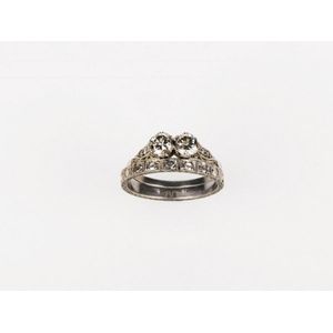 Prouds Diamond Ring & White Gold Band - Rings - Jewellery