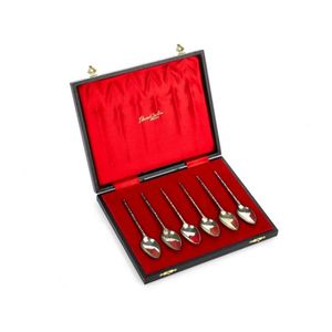Stuart Devlin London 1977 Coloured Teaspoons Set