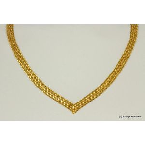 Eastern 22ct Gold Woven Drop Necklace - Necklace/Chain - Jewellery