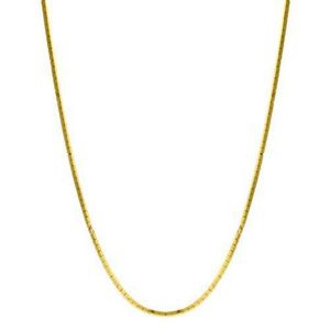 22ct Gold Box Link Chain with Scroll Clasp - 61cm - Necklace/Chain ...