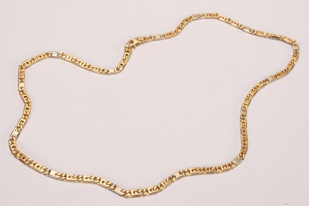 18ct Italian Gold Chain, Geometric Design, 41.95gm, 60cm - Necklace ...