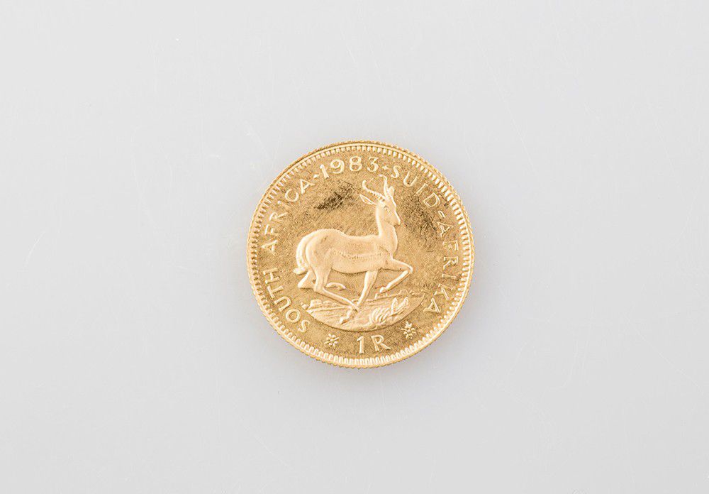 1983 South African 1 Rand Gold Coin - Coins - Numismatics, Stamps & Scrip
