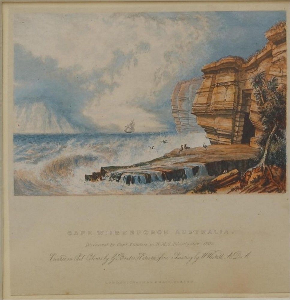 Cape Wilberforce Australia lithograph by G. Baxter, 1837 - Prints ...
