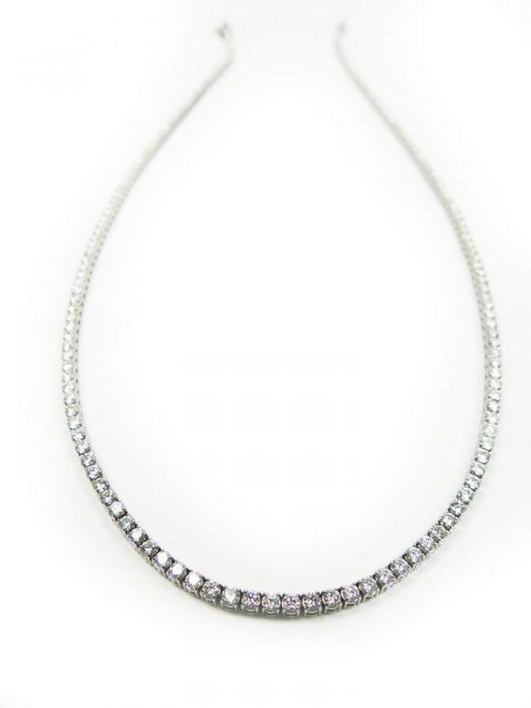 191 Diamond Adorned White Gold Necklet - Necklace/Chain - Jewellery
