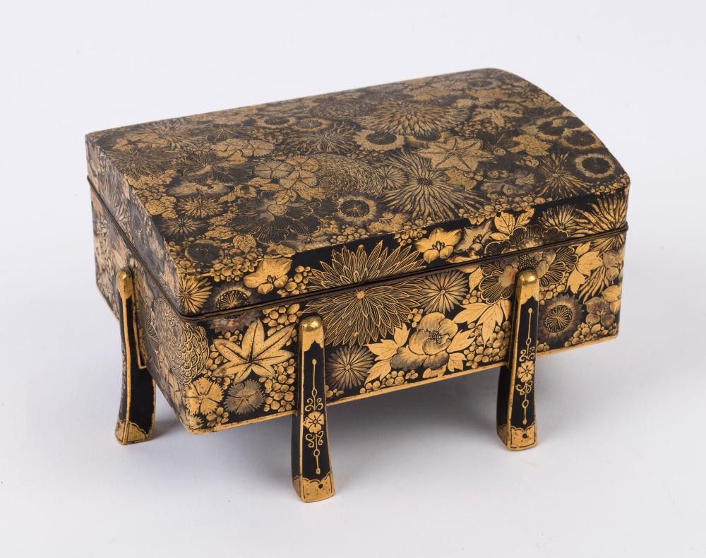 Gilt Floral Japanese Jewellery Casket - Zother - Oriental