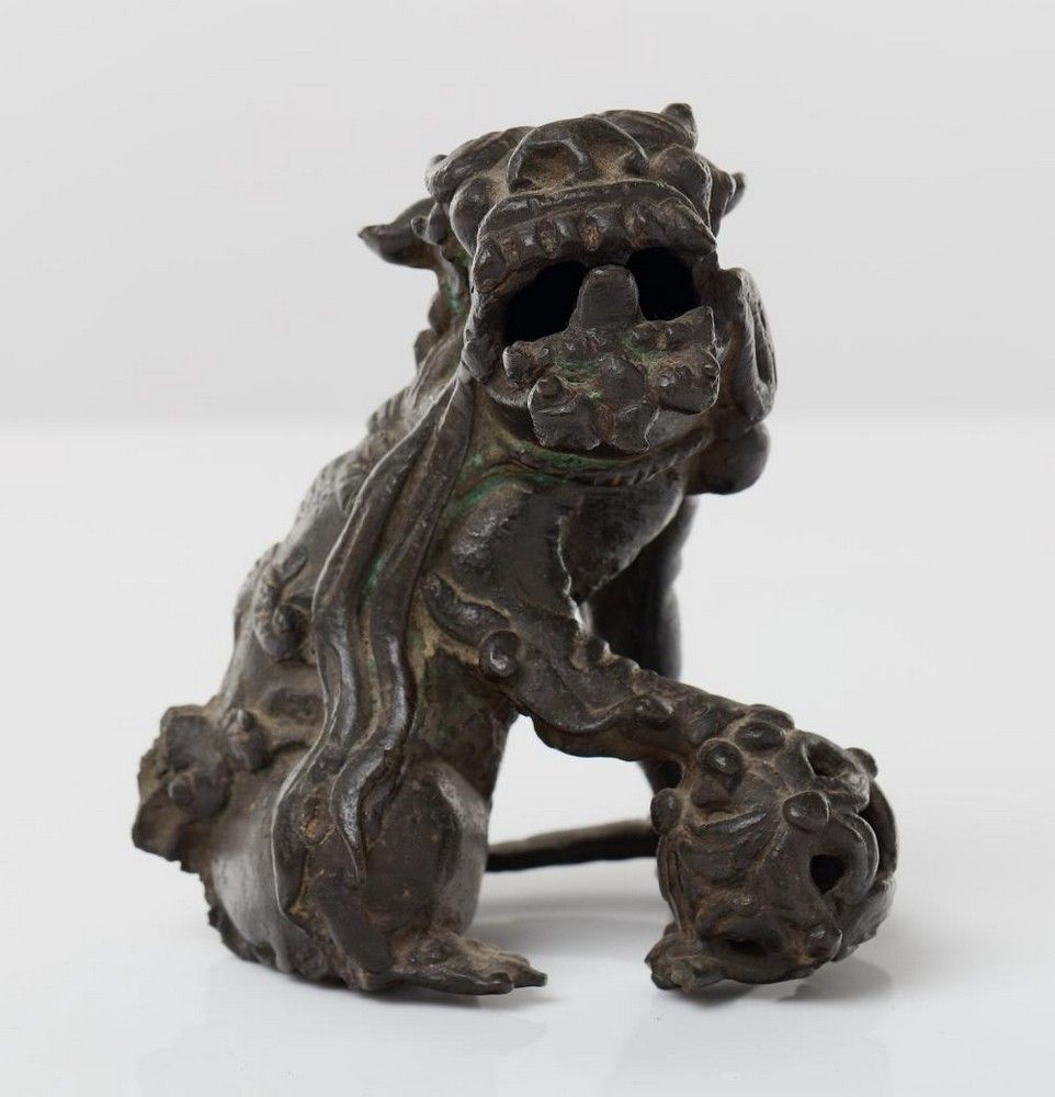 Ming Dynasty Chinese Bronze Temple Dog, 17th Century, 13cm High ...