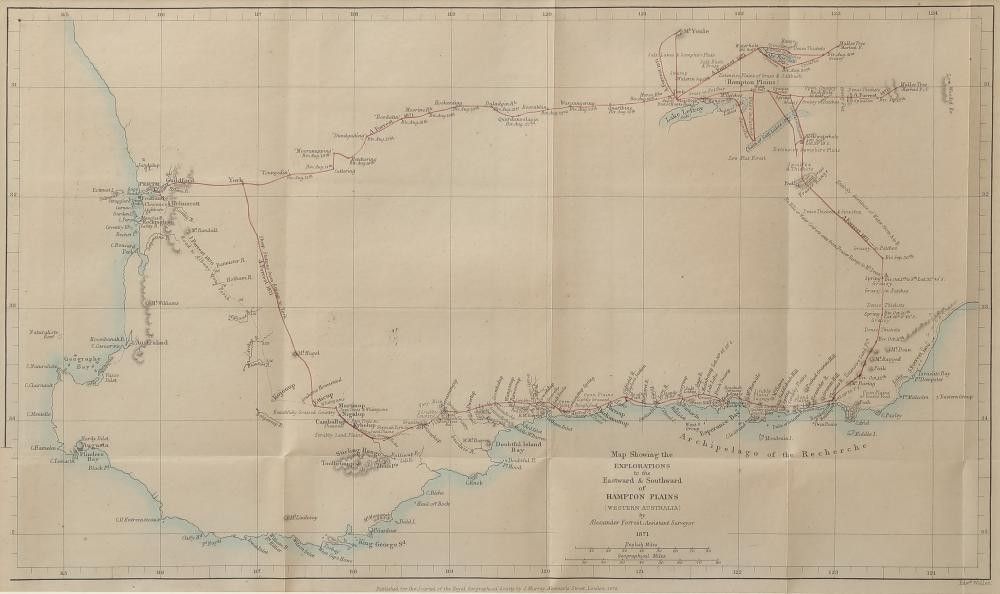 Explorations of Alexander Forrest in Western Australia, 1871 - Maps ...