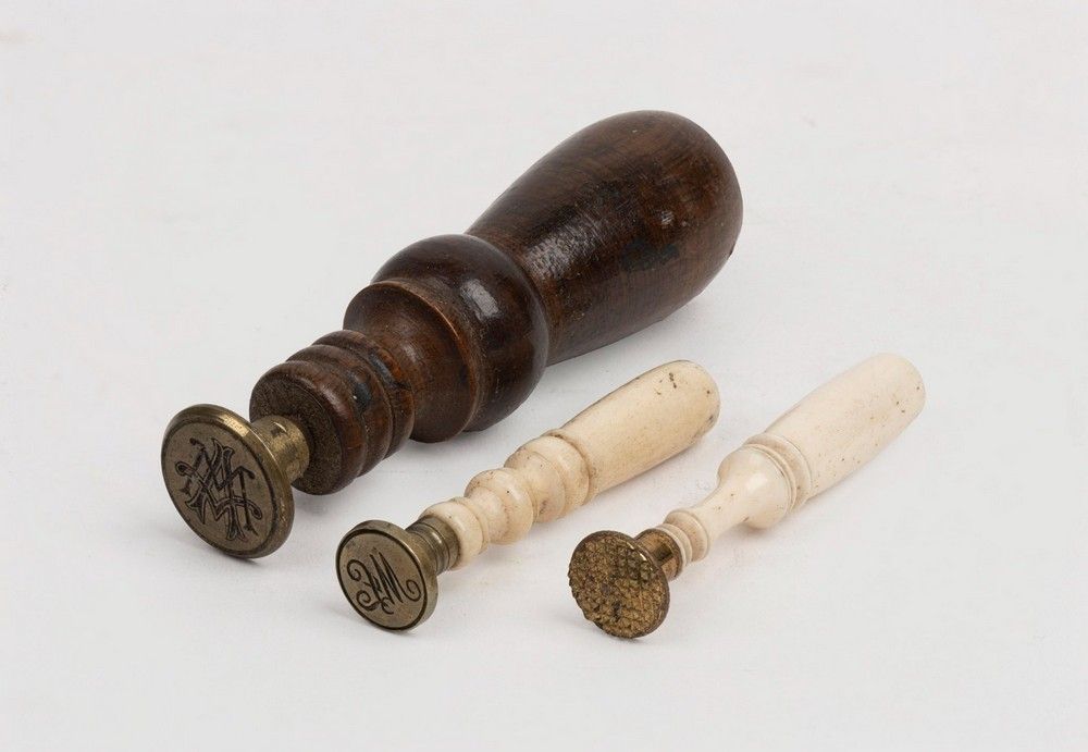 19th Century Antique Seals: Ivory, Whalebone, and Wood Collection ...
