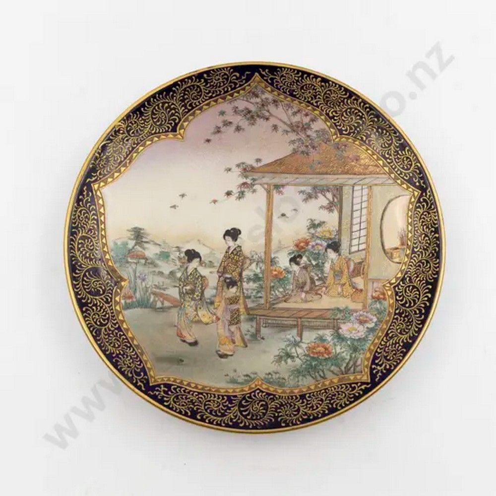 Meiji Period Plate by Ryun Fuzan: Polychrome Enamels & Gilt - Ceramics ...