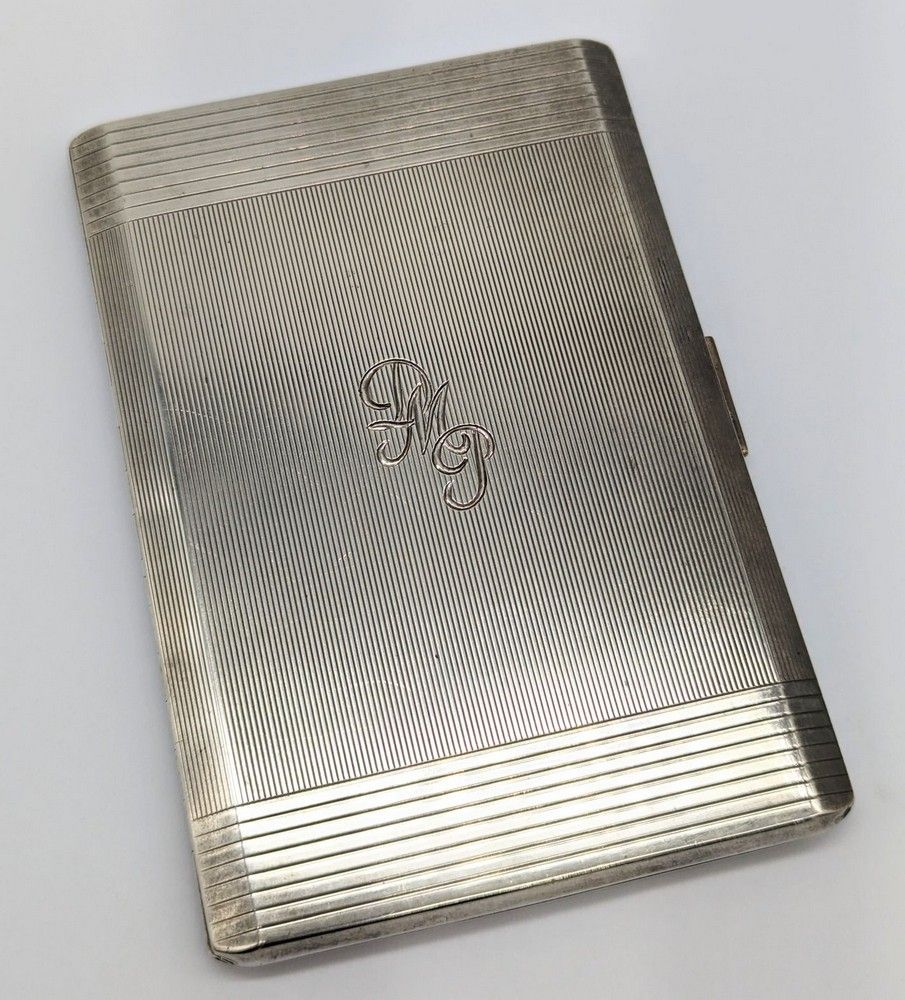 Art Deco Sterling Silver Cigarette Case, London 1984 Hallmarked ...