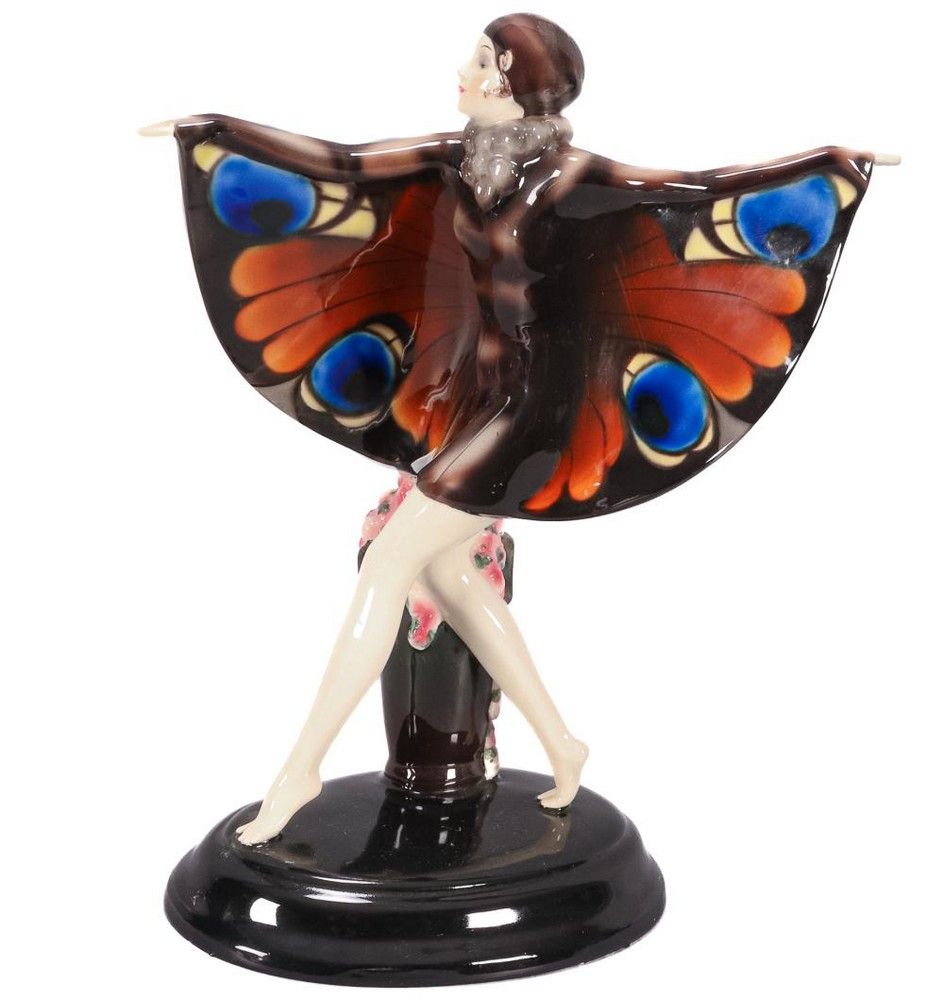 Goldscheider Butterfly Dancer Porcelain Figure: "Captured Bird" by ...