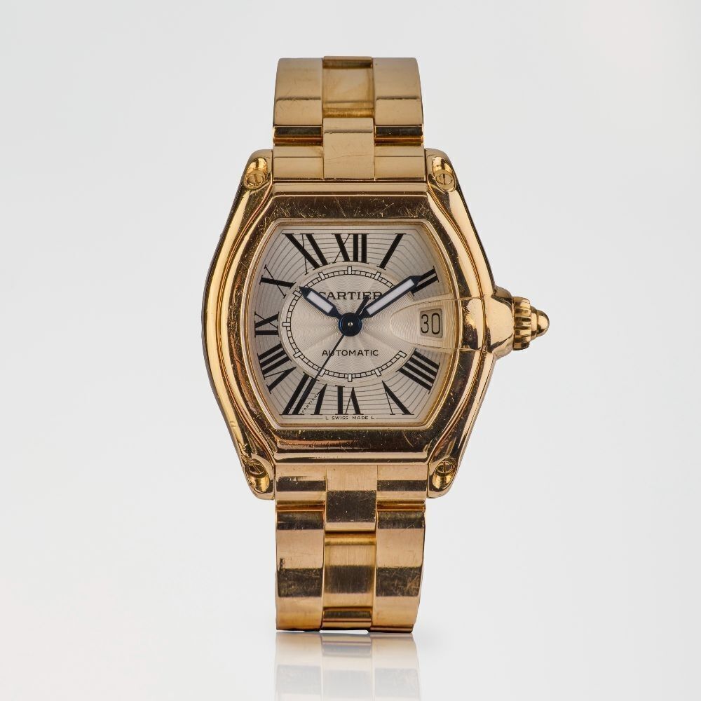 Cartier Roadster 18ct Yellow Gold Automatic Watch, Rare Model - Watches ...