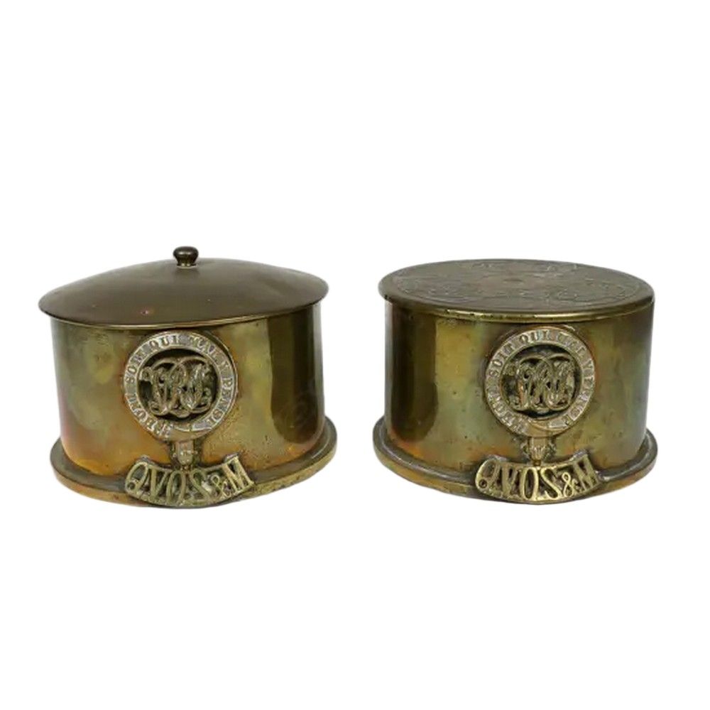 World War 1 Trench Art Brass Shell Cases with Insignia - Trench Art ...