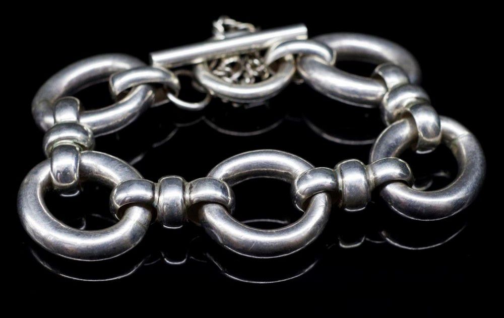 925 Sterling Silver Oval Chain Bracelet - 16cm Length - Bracelets ...