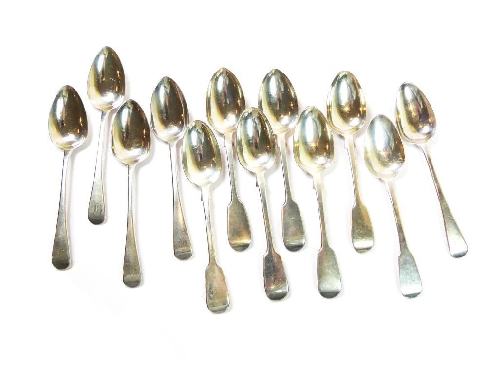 Antique Sterling Silver Spoons Collection, London 1818-1850, 464.7g ...