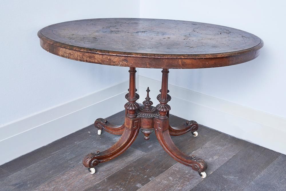 Victorian Walnut Loo Table, English, 1860 - 10 words - Tables - Centre ...