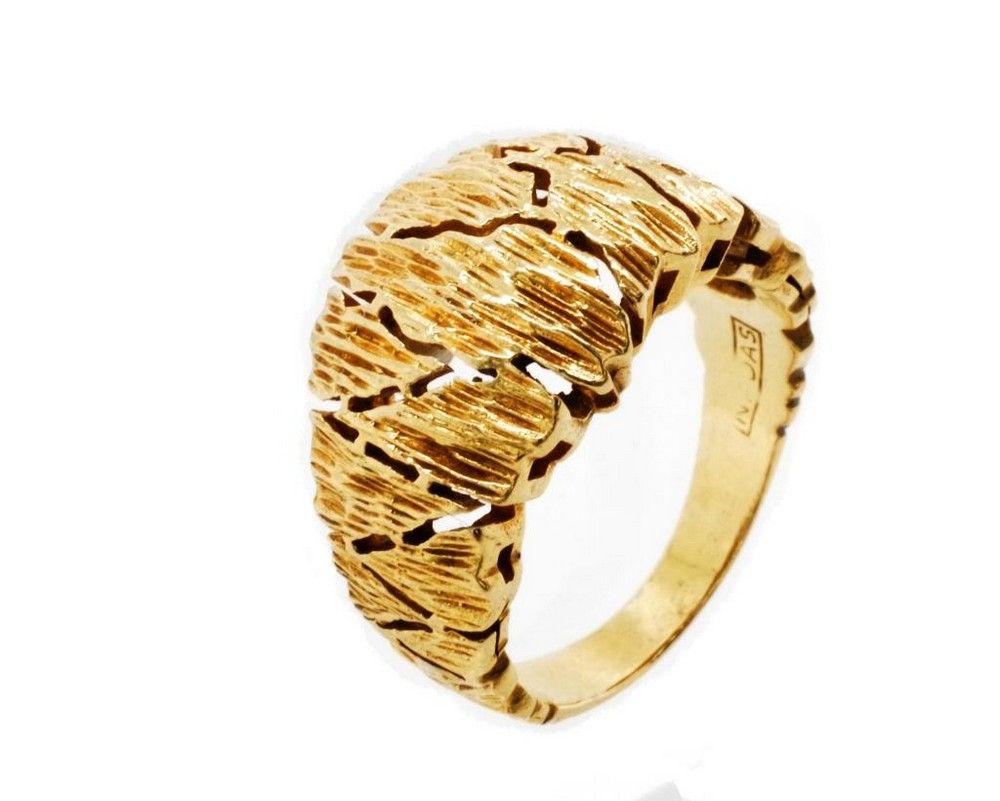 Australian Brutalist 18ct Yellow Gold Ring by John Nadas Sydney - Rings ...
