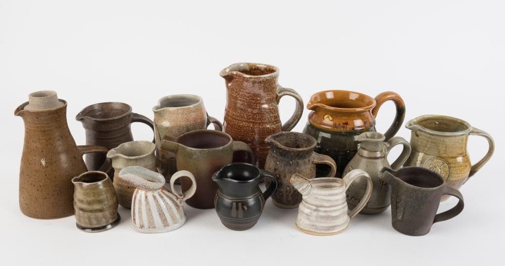 Assorted pottery jugs collection, largest 21 cm high - Zunknown - Zunknown