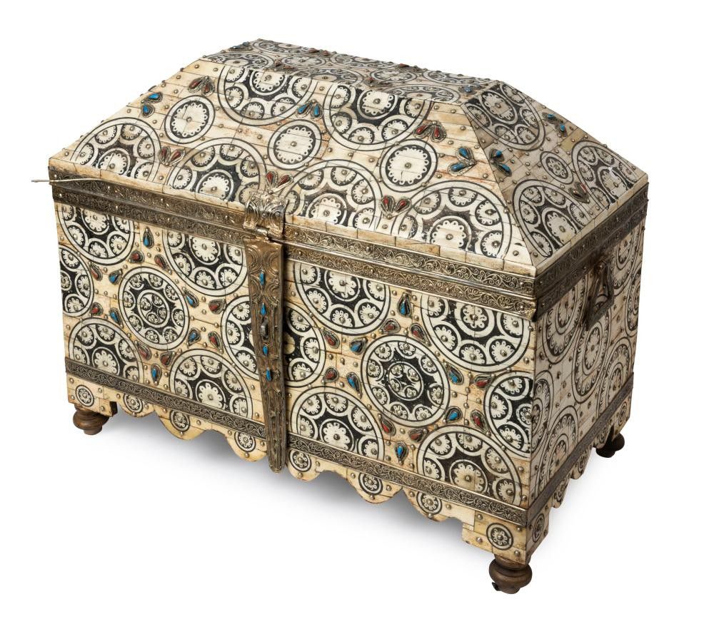 Russian Inlaid Casket with Turquoise and Coral (9 words) - Boxes ...