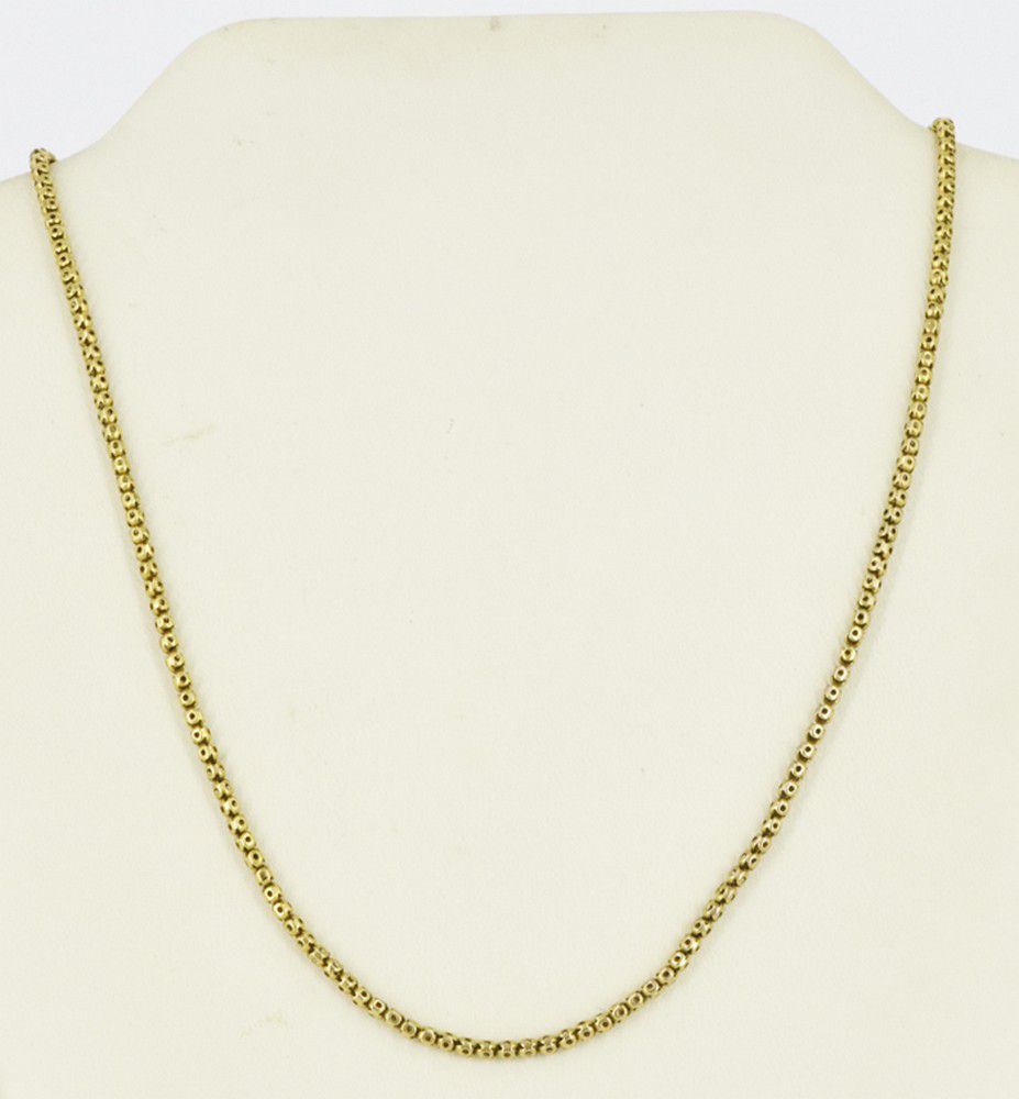 9ct Gold Ball Chain - 44cm Length, 6.2g Weight - Necklace/Chain - Jewellery
