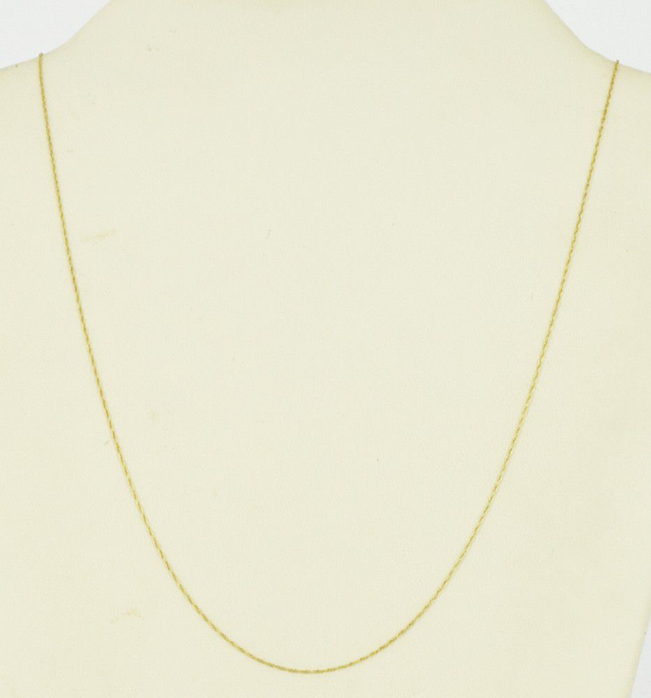 Delicate 10ct Yellow Gold Cable Chain - 44cm Length - Necklace/Chain ...