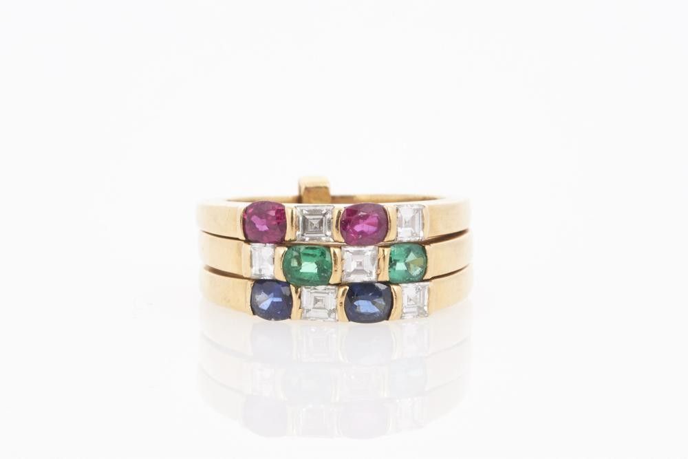 Italian Gemstone Rings with Diamonds and Oval Cut Gemstones - Rings ...