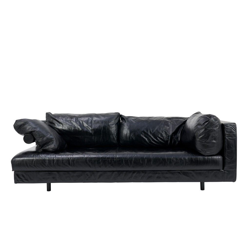 B&B Italia Black Leather Sity Sofa by Antonio Citterio - European ...