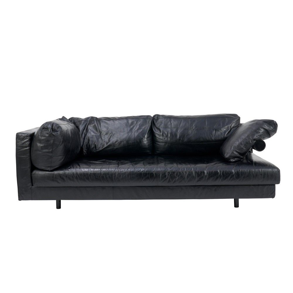 B&B Italia Black Leather 'Sity' Sofa by Antonio Citterio - European ...