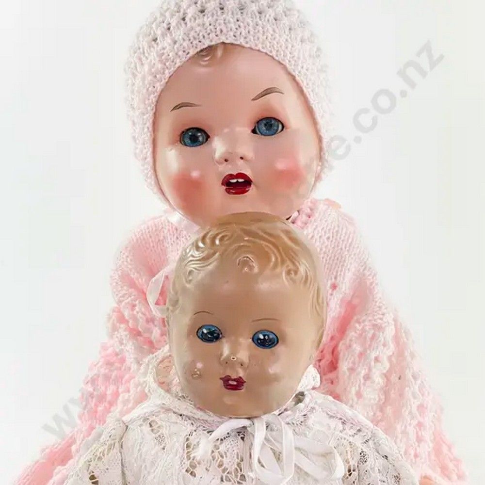Antique Doll Lot: Flange Head and Shoulder Plate Dolls - Composition ...