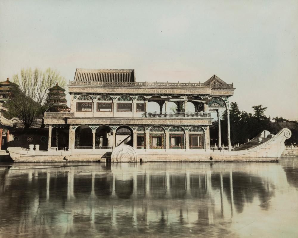 Marble Boat, Summer Palace, Peking - 1895 Hand-Coloured Print ...