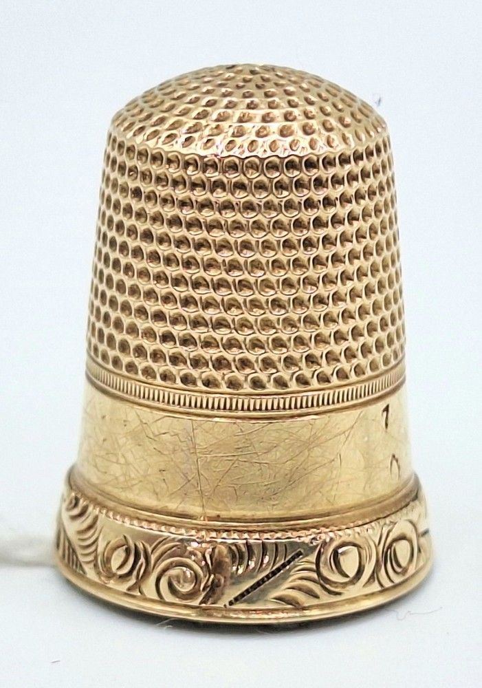 14ct Gold Decorative Thimble - Solid Gold (4.69g) - Sewing - Thimbles ...
