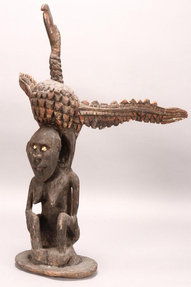 Seated Initiation Figure with Bird and Shell Eyes, Sepik River - New ...