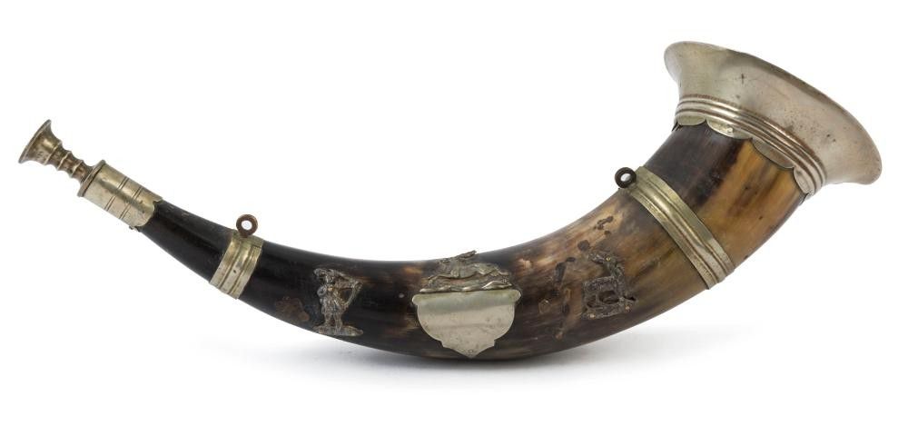 19th Century Continental Hunting Horn with Silver Mounts - Horns ...